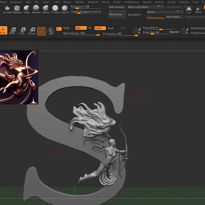 Convert 2d Into 3d Jewelry Design S Letter Youtube