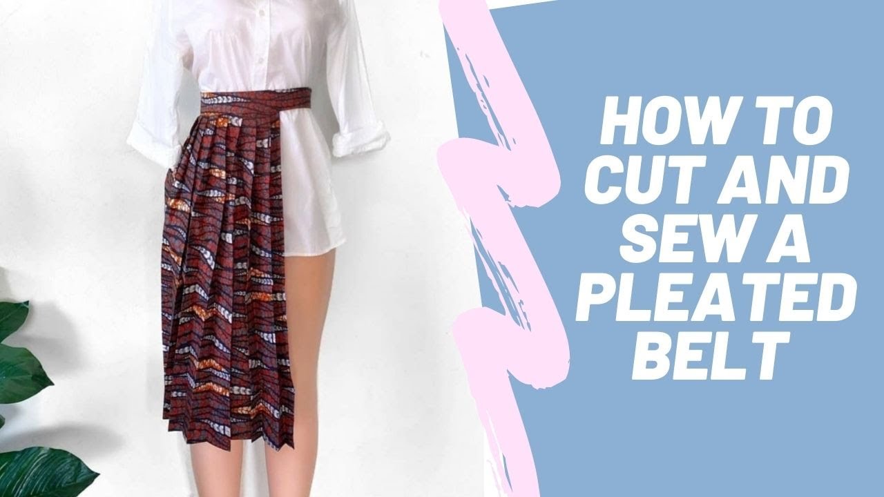How to sew a pleated belt - YouTube