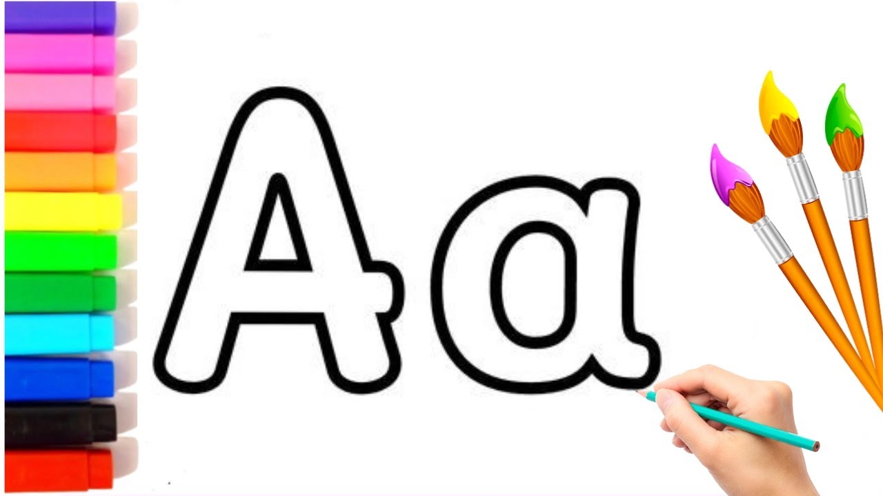 ABC Drawing, Painting and Coloring for Kids & Toddlers | Learn How to ...