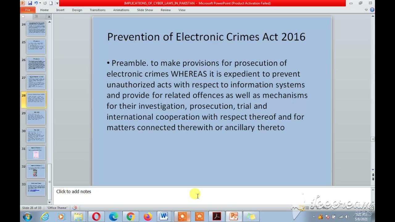 Prevention of Electronic Crimes Act 2016|| PECA 2016|| Cyber Law Lectures|| Cyber Law TV - YouTube