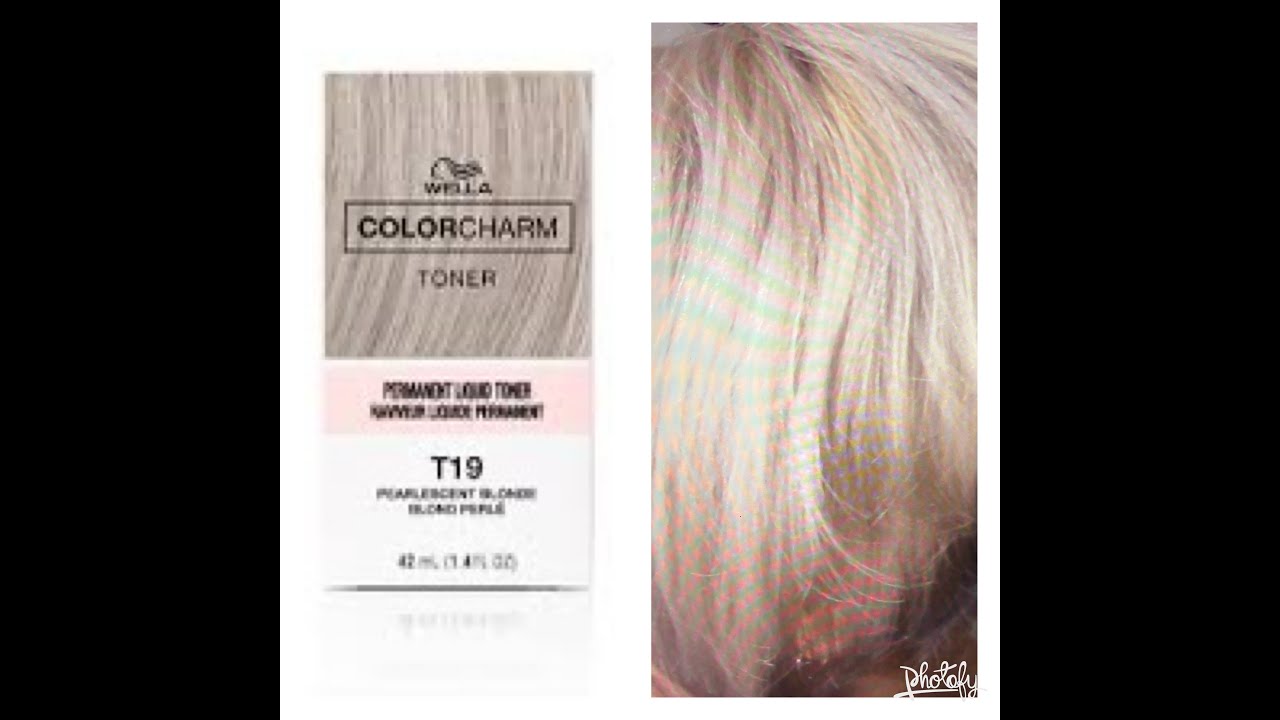 Wella T-19 Toner Pearlescent Blonde - YouTube