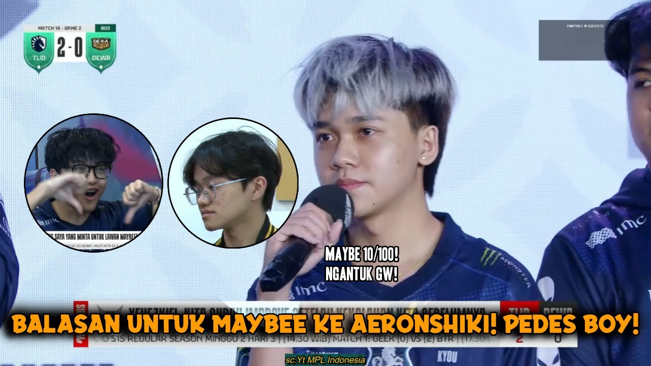 PEDES JUGA PENGGANTI AERONSHIKI🔥 INTERVIEW TLID VS DEWA MPL ID SEASON ...