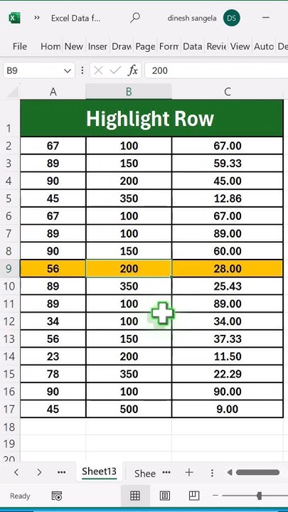 Highlight Row Using Conditional Formatting 🔥excel Spreadsheet Excel Exceltips Exceltech