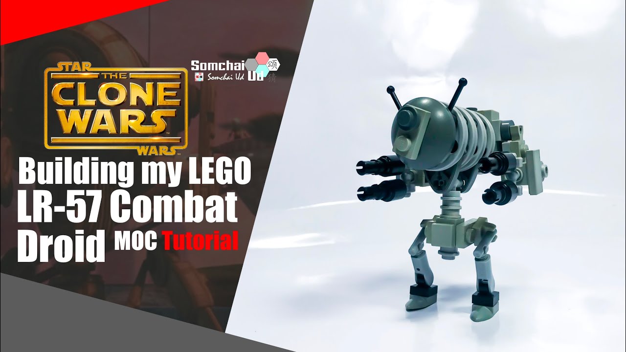 LEGO Star Wars LR-57 Combat Droid MOC Tutorial | Somchai Ud - YouTube