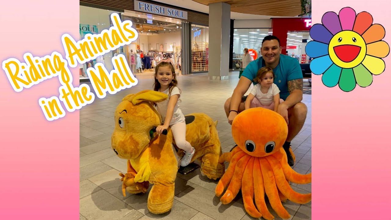 Kids Riding Animals In the Mall #kids #animals - YouTube