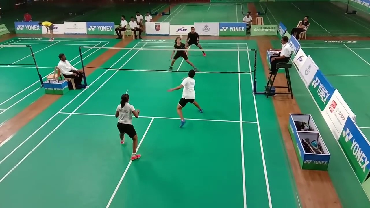 V.S.VARSHINI EDWIN JOY Vs SANKAR MEHREN RIZA mixed doubles semifinals ...
