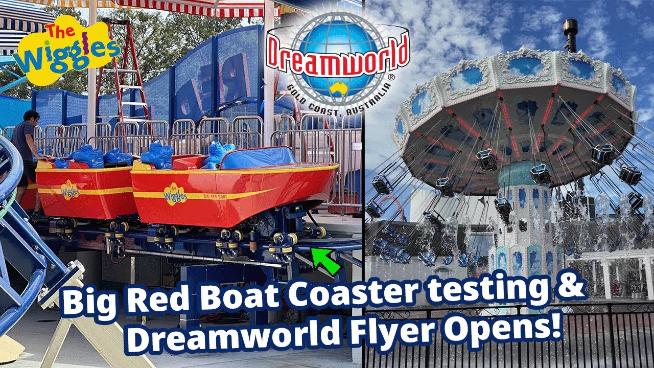 Dreamworld Gold Coast | Wiggles Coaster TESTING, Dreamworld Flyer Opens ...