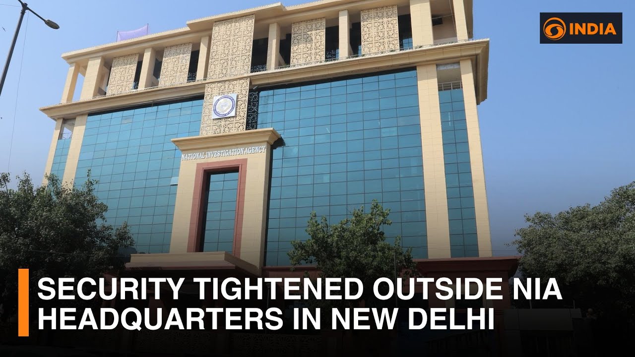 Security tightened outside NIA headquarters in New Delhi - YouTube