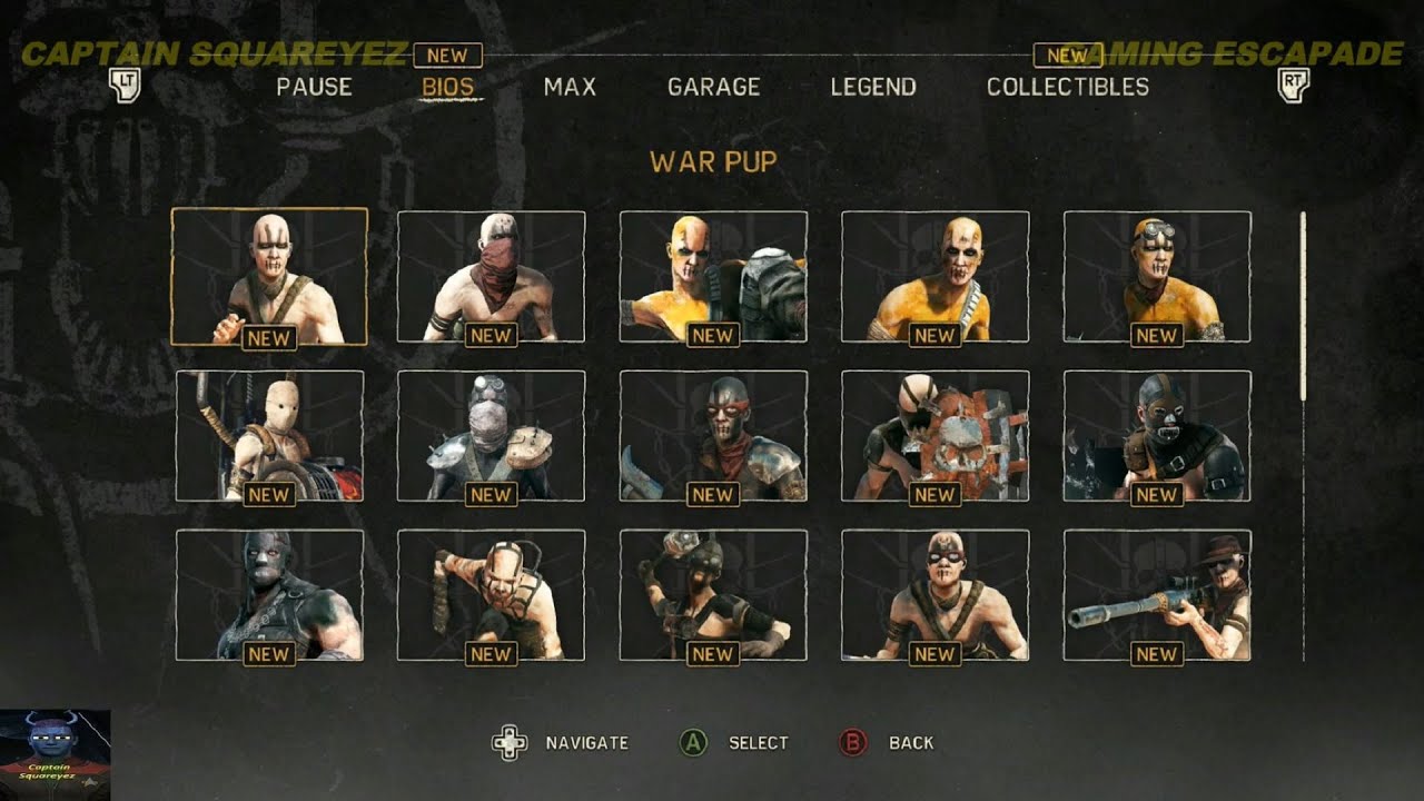 Mad Max - Scrotus Enemies Bios - YouTube