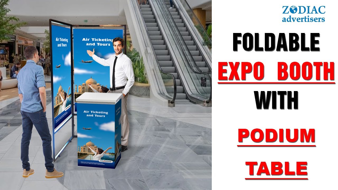 Exhibition Wall & Podium Table Installation | Advertising Materials ...