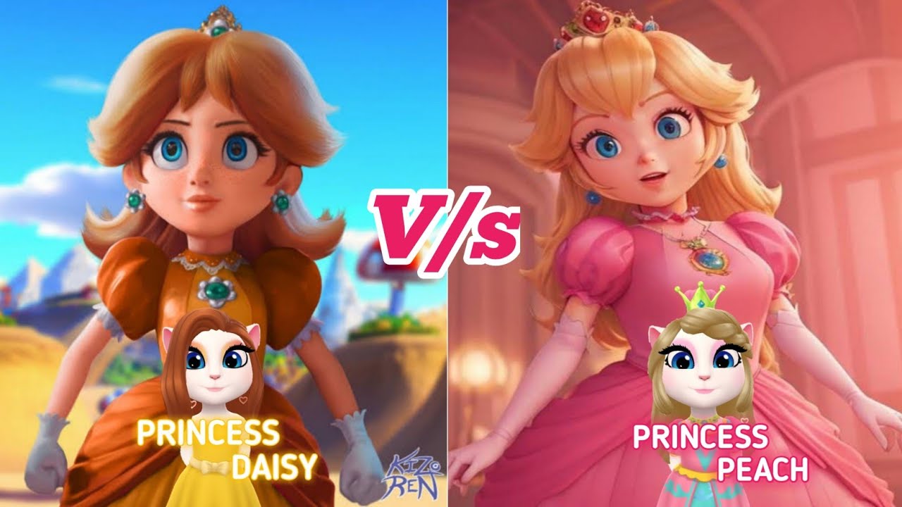 My Talking Angela 2 Makeover Princess From Mario Bros Daisy ๐ผ Vs Peach ๐ Youtube