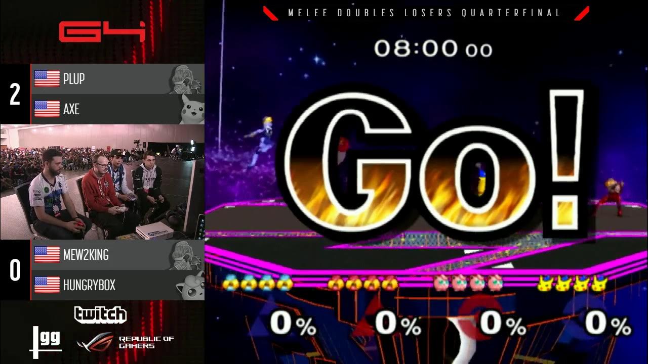 Genesis 4 SSBM - Plup & Axe Vs. Mew2king & Hungrybox - Smash Melee Doubles Losers Quarters - YouTube