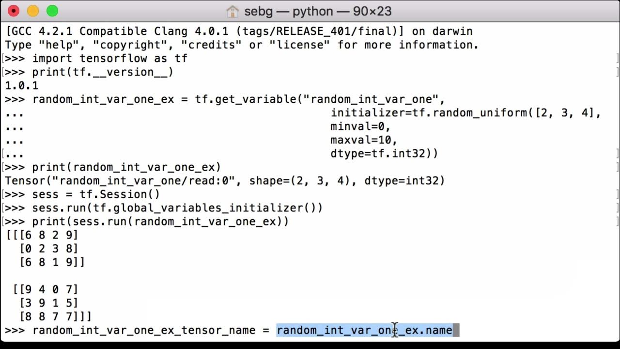 get tensor by name: Get A TensorFlow Variable Tensor By Name - TensorFlow Tutorial - YouTube