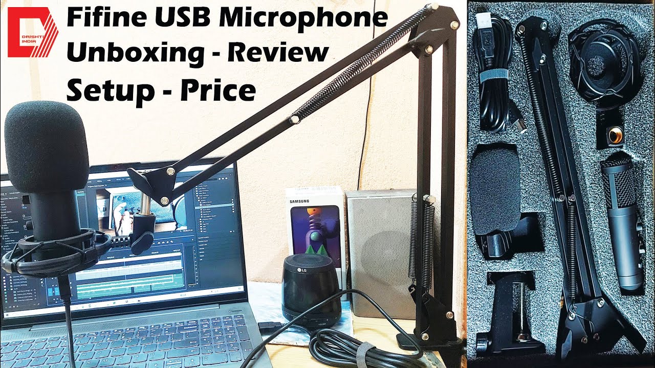 Fifine T058B Microphone | Unboxing Review and setup | Condenser USB ...