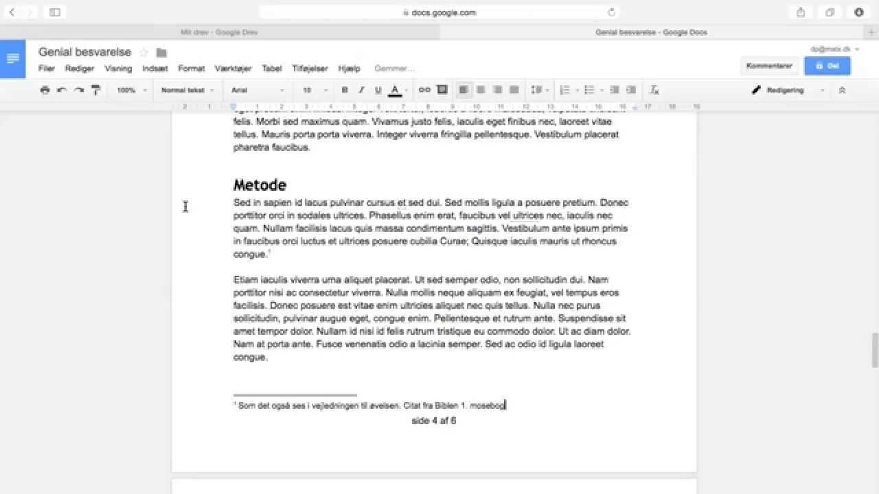 Docs Basic L9 - Fodnoter - YouTube