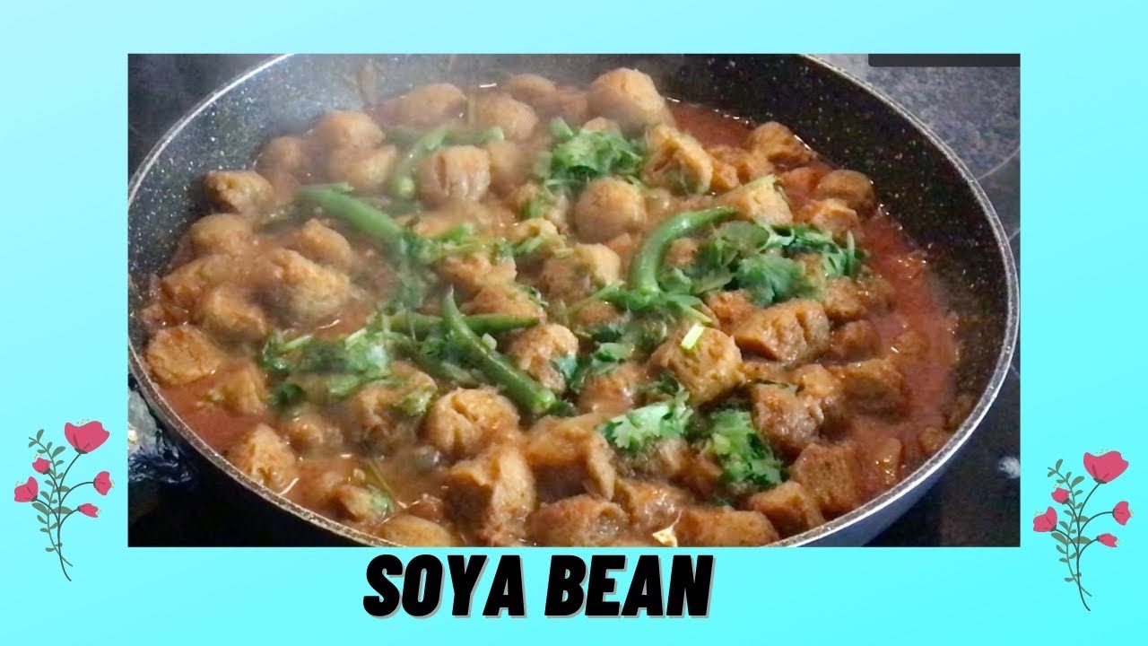 Simple And Easy Vegetarian Soya bean Dinner Recipe - YouTube