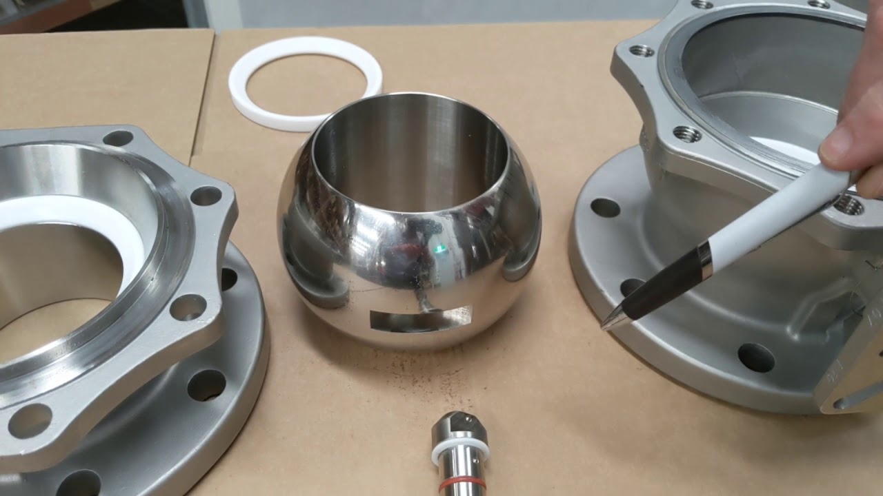 Double Acting & Spring Return 2 piece Flanged Ball Valves - YouTube