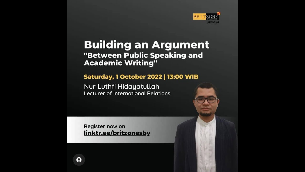 Building an Argument: Between Public Speaking and Academic Writing ...