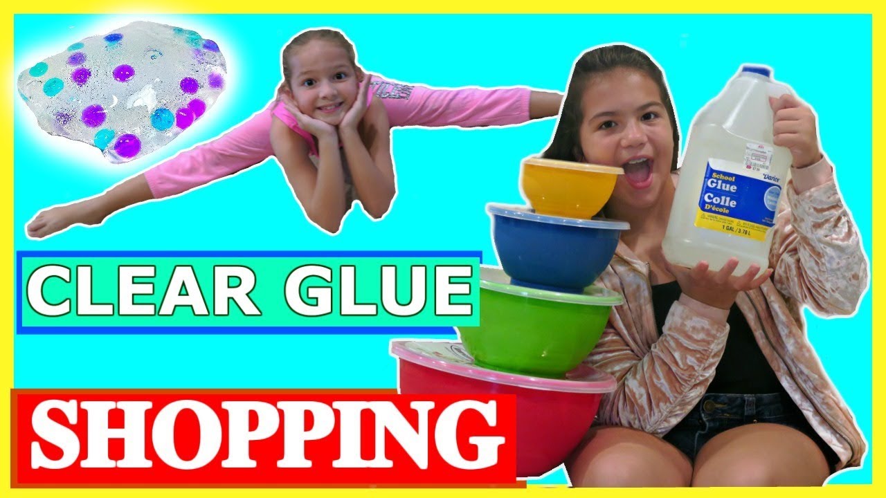 SHOPPING ADVENTURE "CLEAR GLUE / HAUL " FOUR STORES " #9 - YouTube
