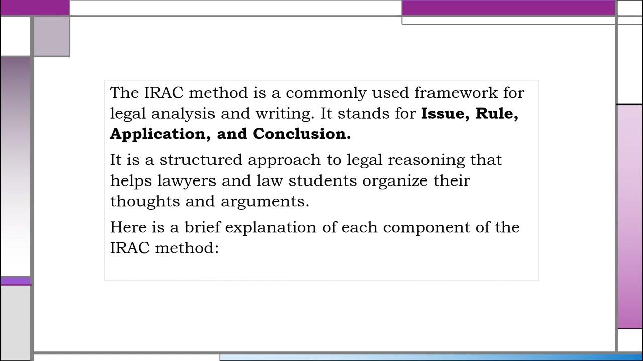 HOW TO ANSWER BAR QUESTIONS (IRAC Method) - YouTube