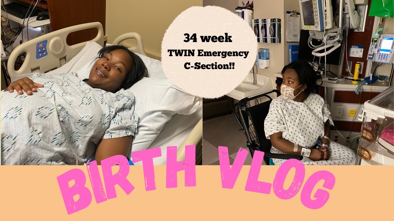 Twin Birth Vlog Emergency C Section 34 Weeks Pregnant Youtube