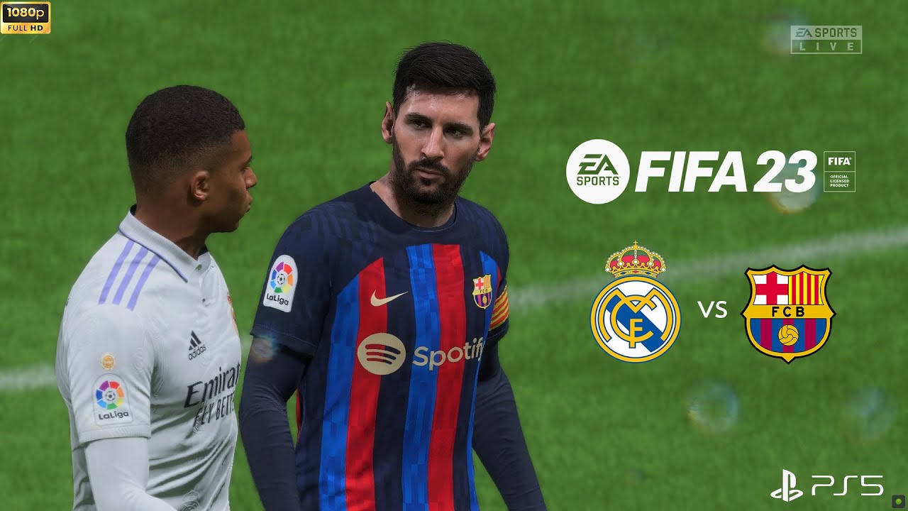 FIFA 23 - Real Madrid vs Barcelona - Messi vs Mbappe 2023 GamePlay PS5 ...