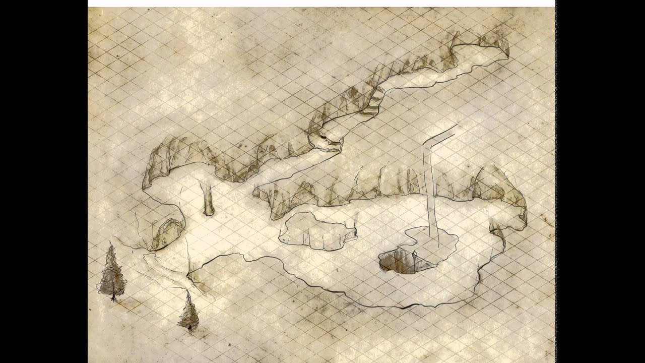 Drawing an isometric cavern map on the iPad Pro - YouTube