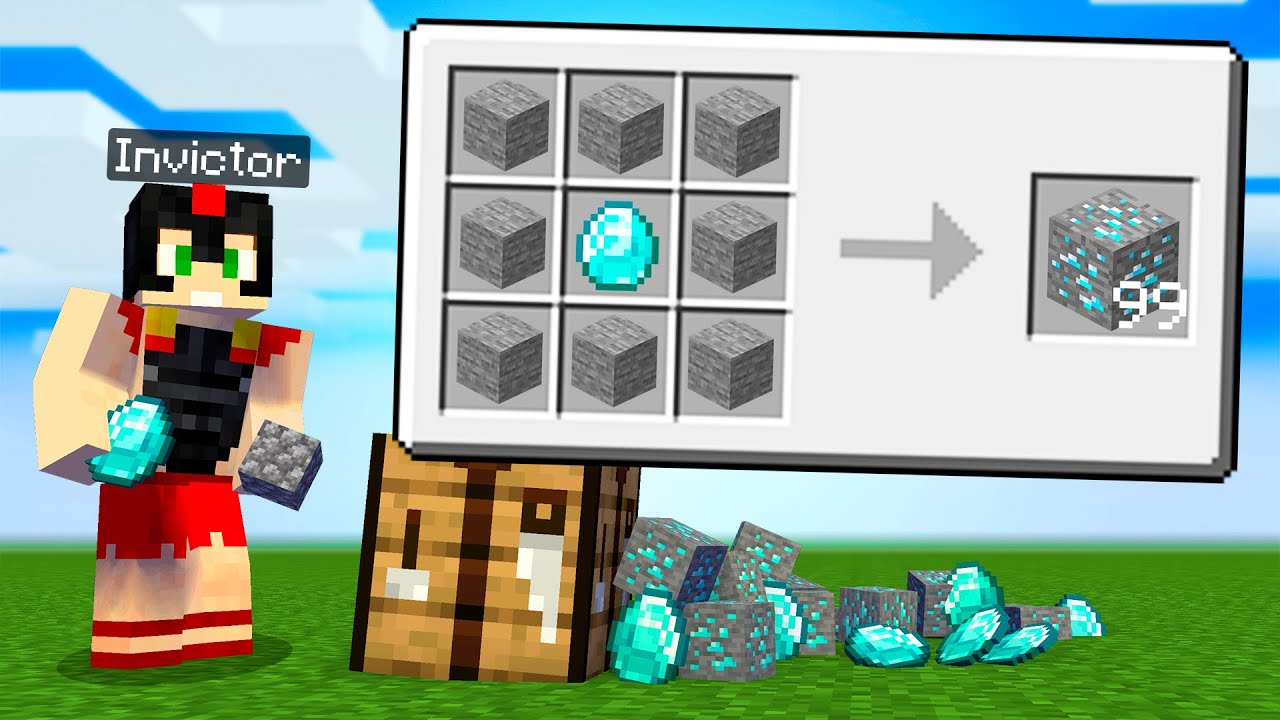 ¿cómo Conseguir Diamantes Infinitos En Minecraft 💎😂 Crafteos 100