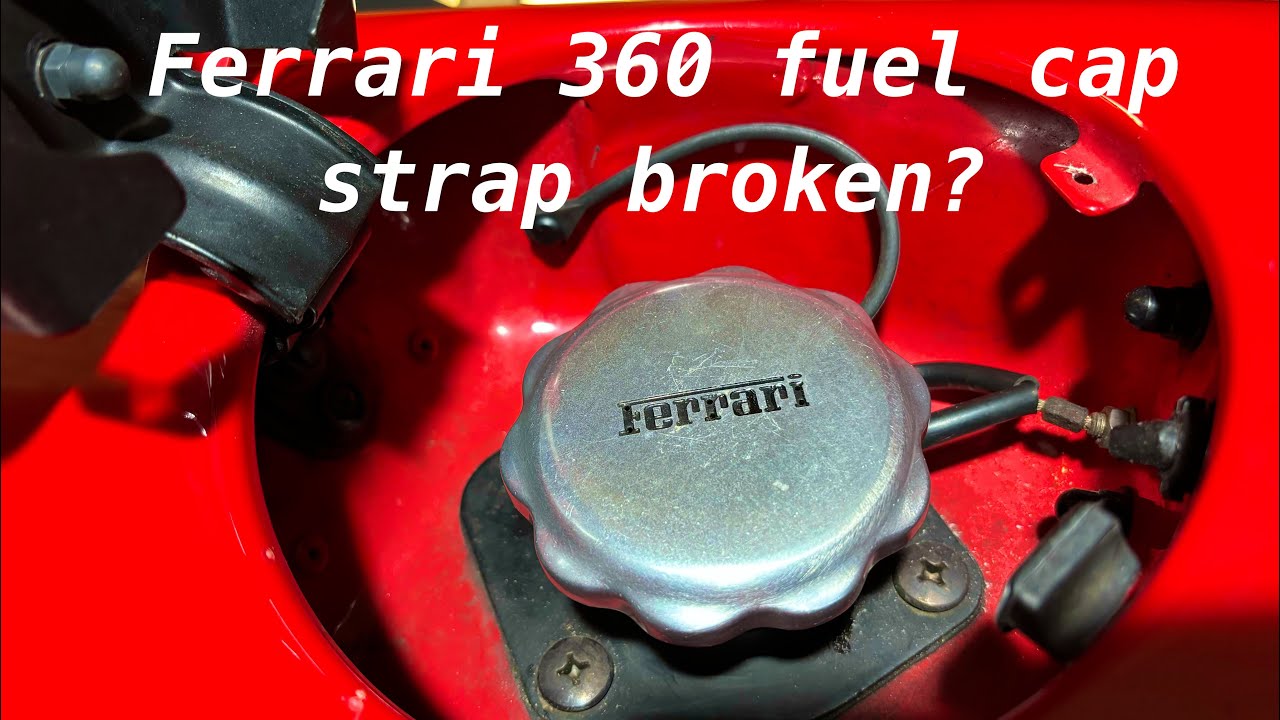 Ferrari 360 broken fuel cap strap. - YouTube
