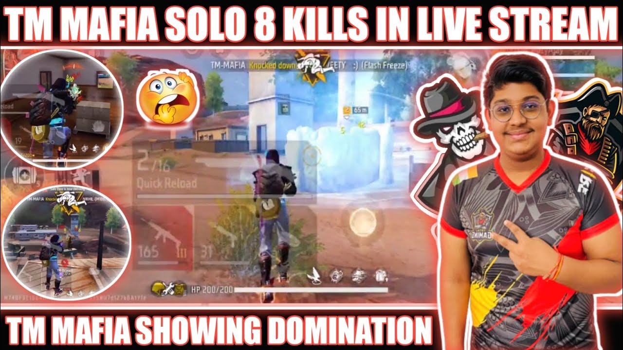 @TGMAFIAA SOLO 8 KILLS IN LIVE STREAM || TM MAFIA SHOWING DOMINATION # ...