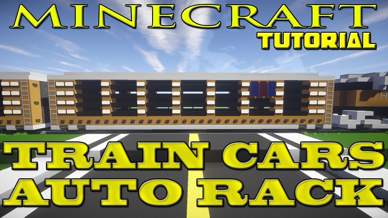 Minecraft Freight Train Car Tutorial (AutoRack) - YouTube