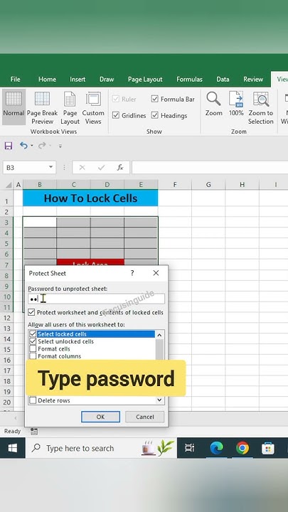 Excel Cells Lock Tips And Tricks Exceltips Tutorial Focusinguide Shorts Youtube