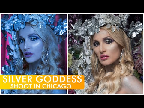 Silver Goddess shoot with Top Model Eva Navoloska | Photographer James Schmelzer