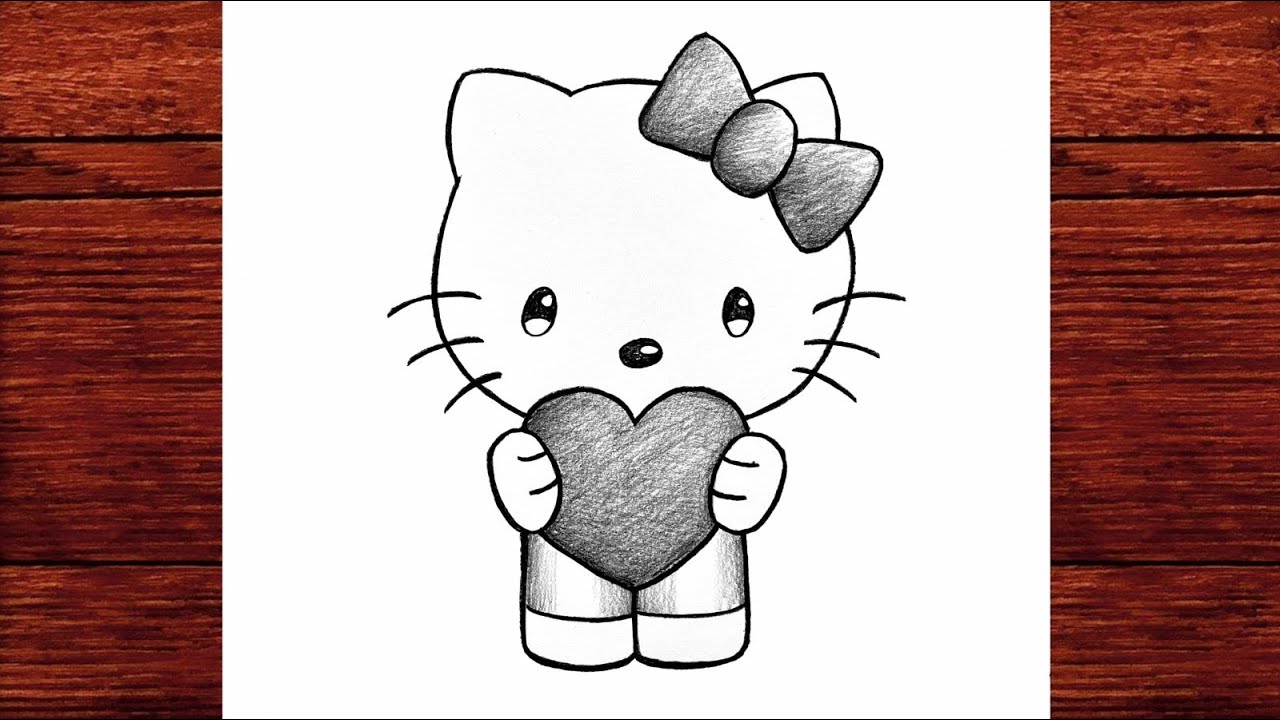How To Draw Hello Kitty Step By Step | Easy Cute Pencil Drawing ...