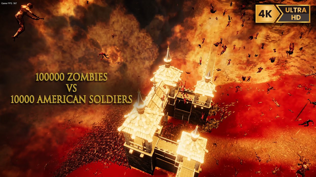 100000 Zombies vs 10000 American Soldiers | Ultimate epic battle ...
