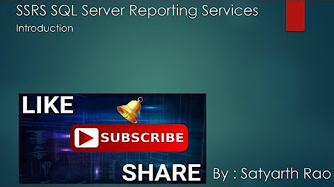 SSRS Tutorials in Hindi (SQL Server Reporting Services) - YouTube