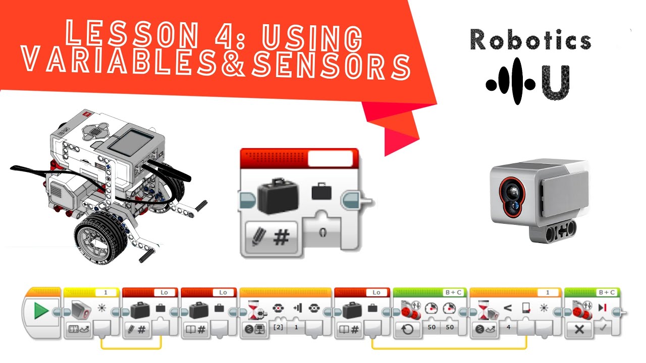 Ev3 Programming Using Variables With Sensors To Save Values And Calibrate Your Robot Youtube
