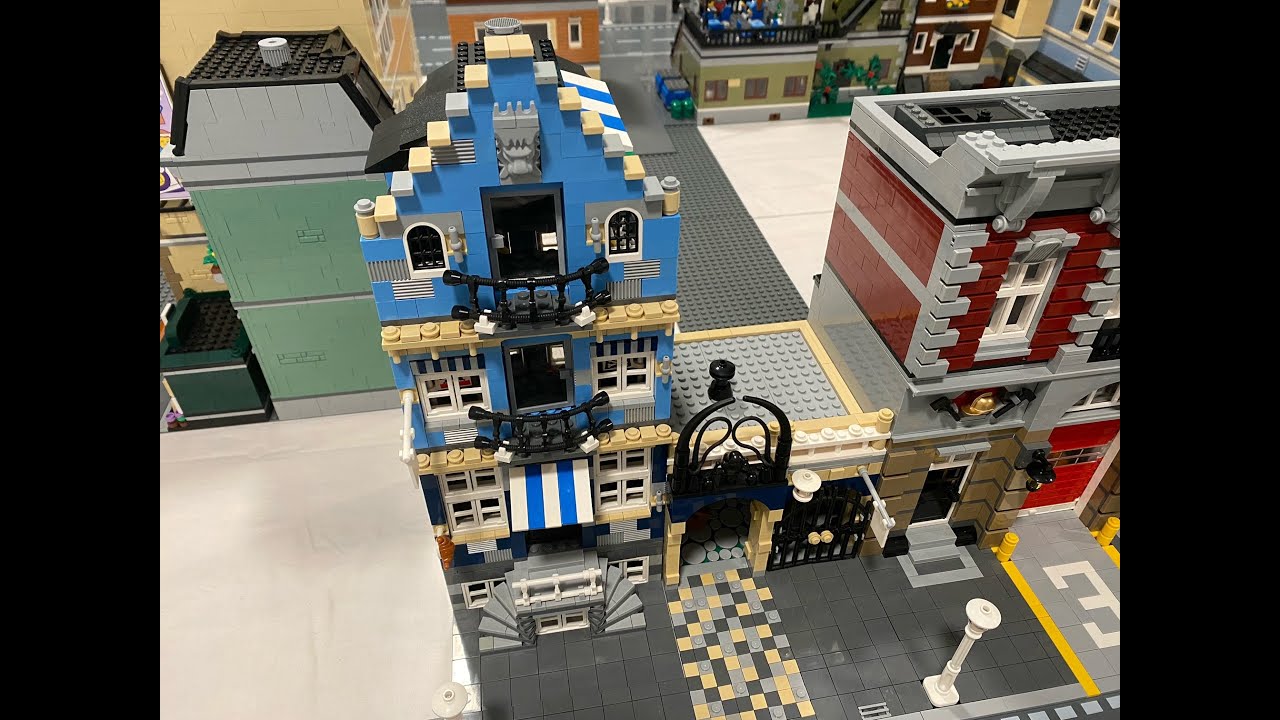 Lego Market Street 10190 with a museum Interior - YouTube