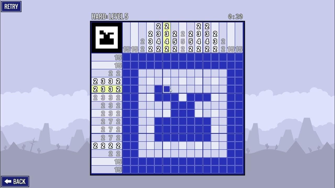 Picross Touch (Hard Level 5) Gameplay and Tutorial - YouTube