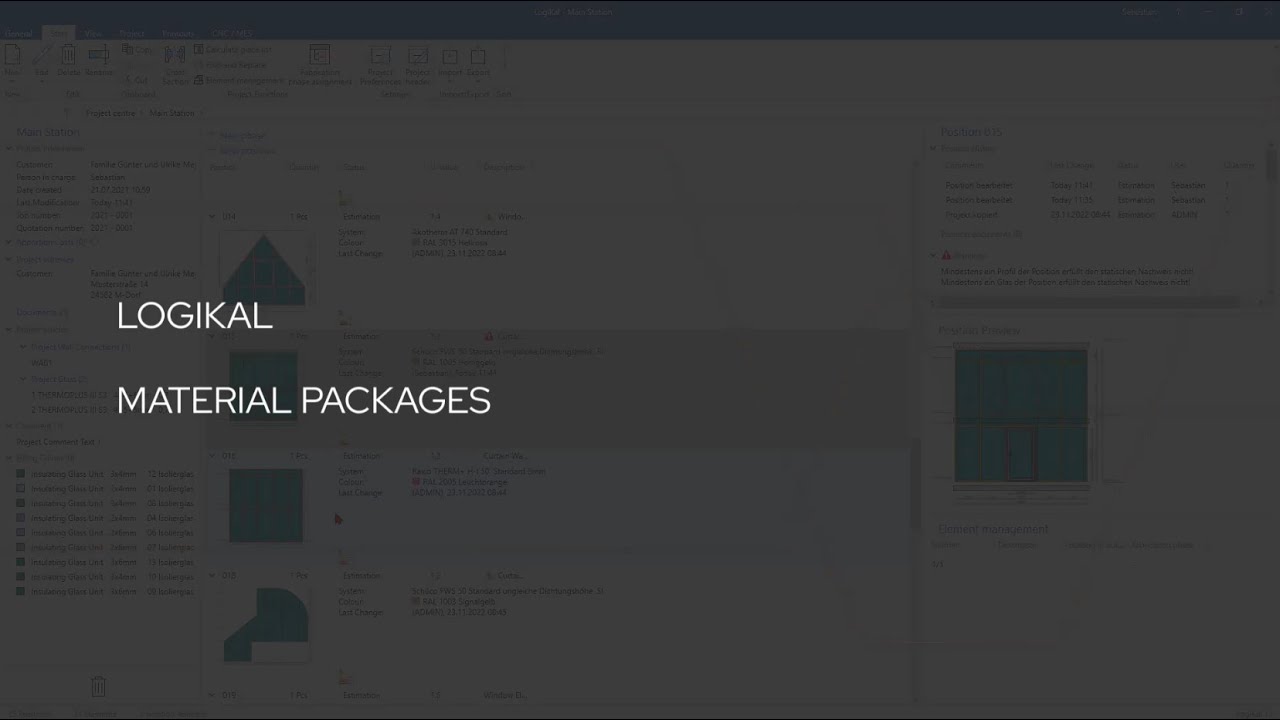 #TechTuesday: Material packages in Logikal - YouTube