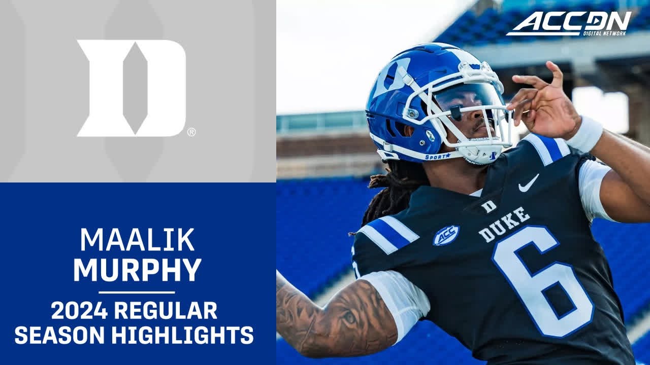 Maalik Murphy 2024 Regular Season Highlights | Duke Quarterback - YouTube