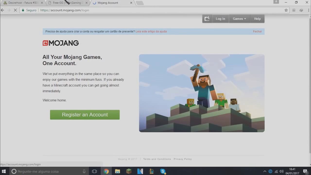 COMO TER MINECRAFT ORIGINAL FULL ACESSO GRATIS 100% FUNCIONAL 2017 ...