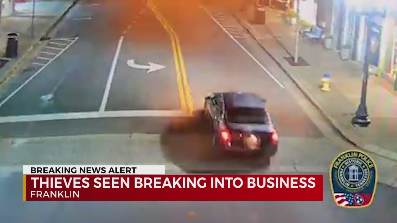 Thieves seen breaking into business - YouTube