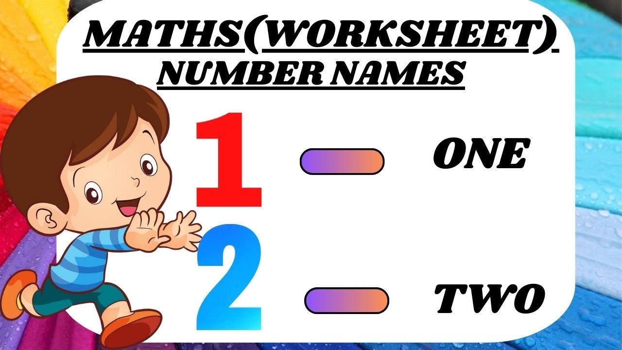 Maths Worksheet | LKG | Part 1 | Number Names 1-20 | CBSE | LKG ...