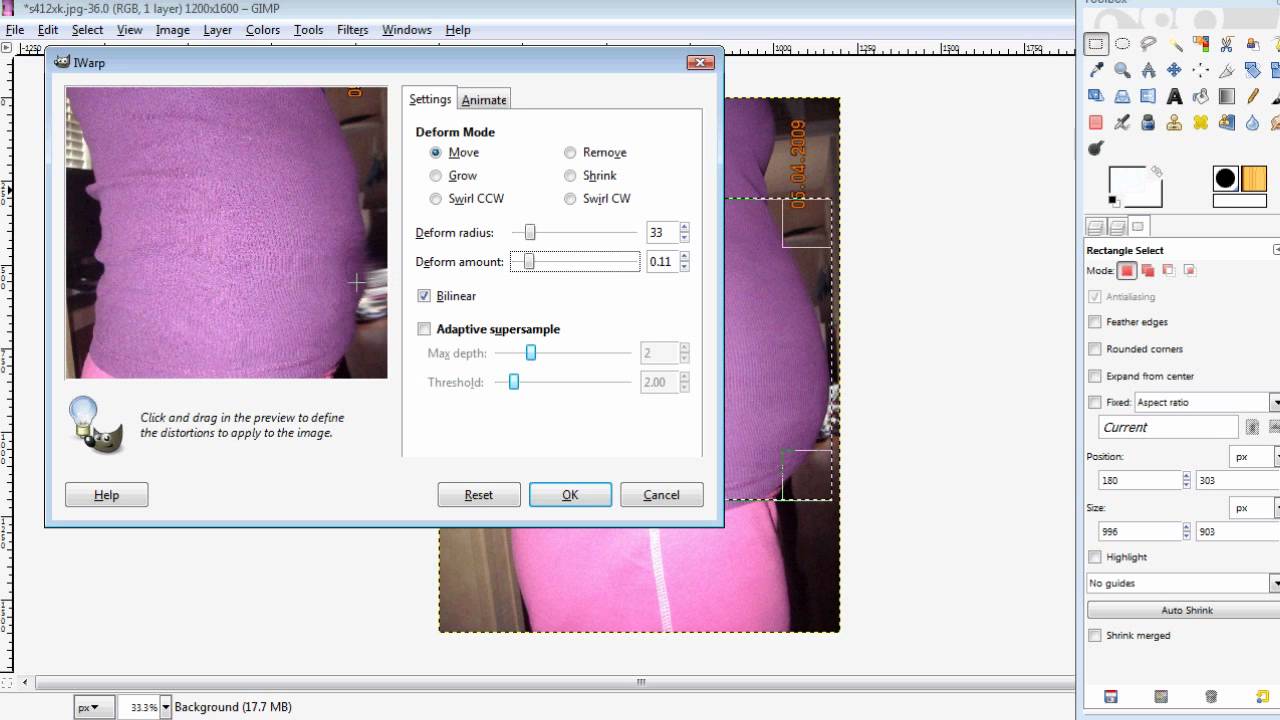 Removing Baby Stomach Using Gimp - YouTube