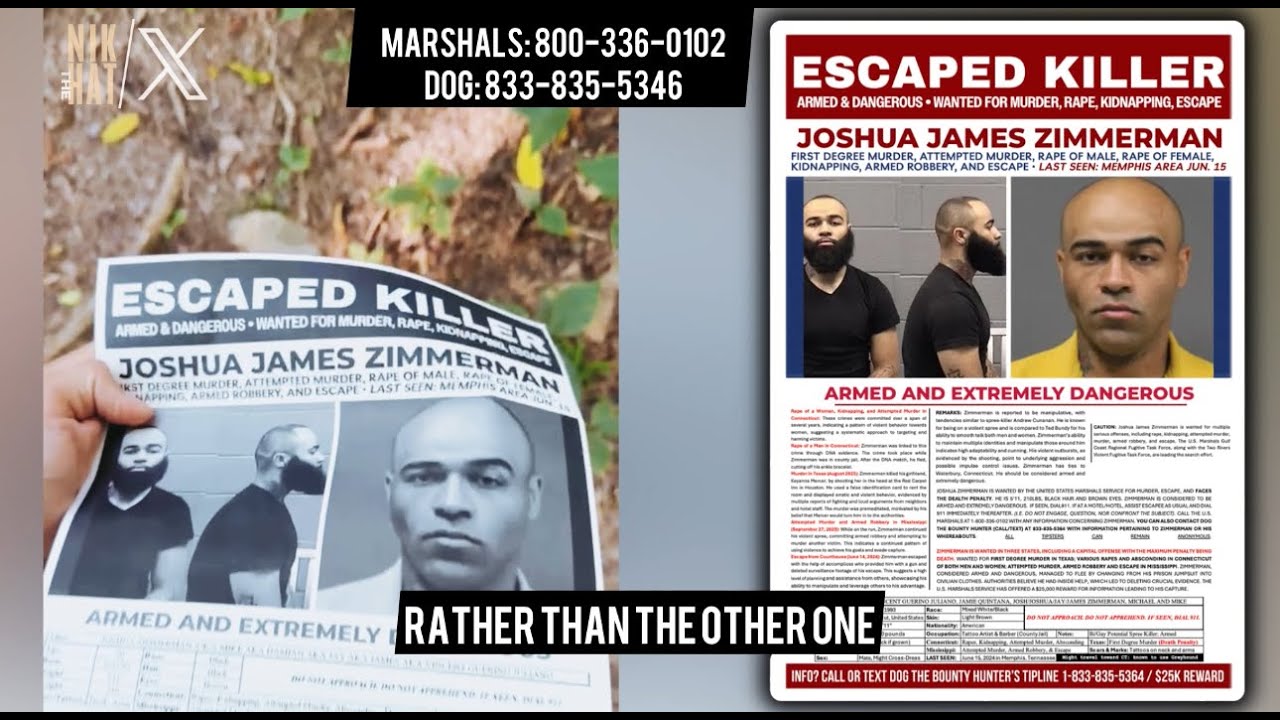 Day 44: Manhunt for Escaped Killer Joshua Zimmerman Continues, No ...