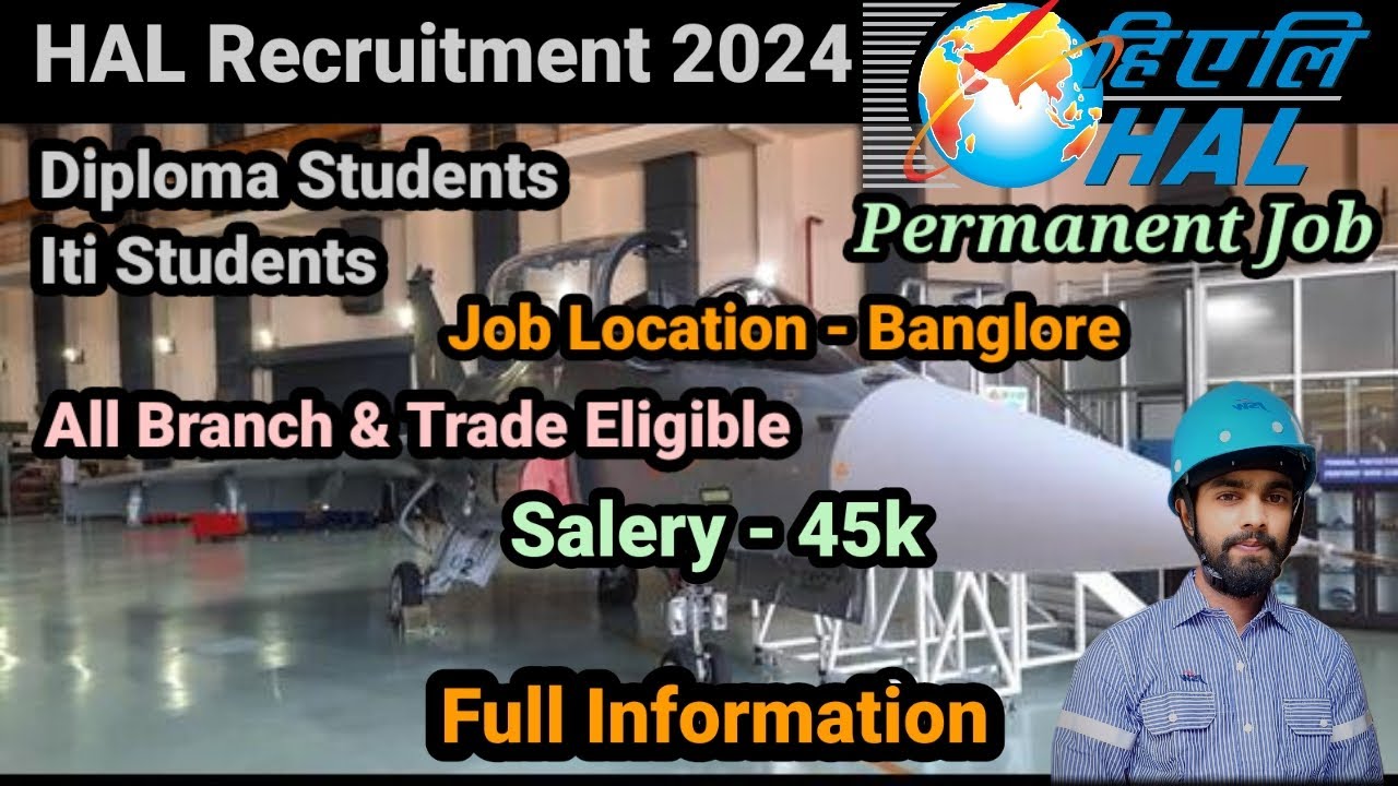 HAL Recruitment 2024 || Diploma & iti students best opportunity. - YouTube