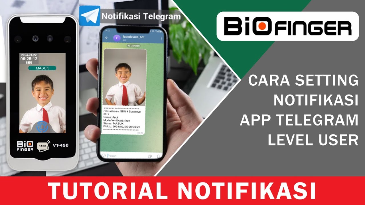 Cara Setting Notifikasi APP Telegram Level User BioFinger VT-490 - YouTube