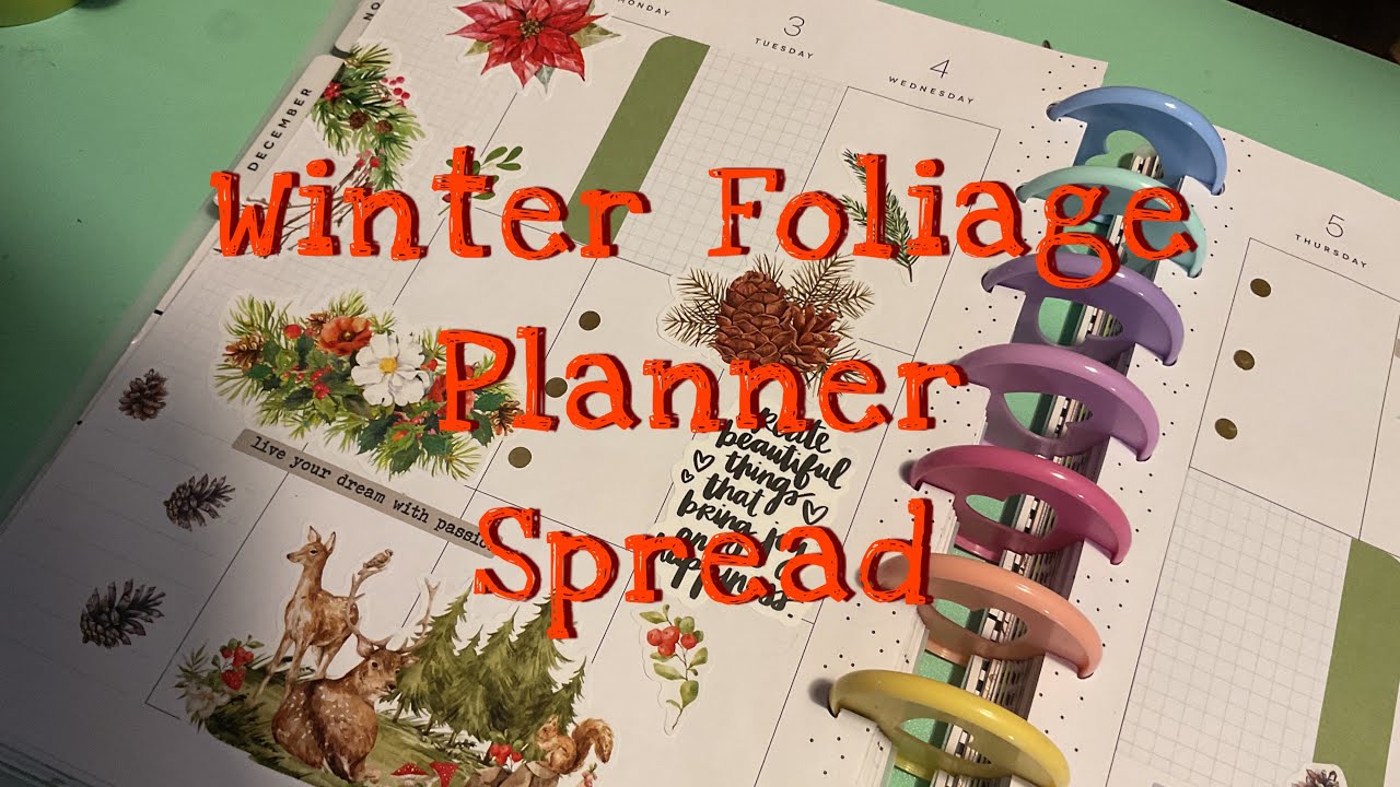 Winter Foliage Planner Spread #planwithme #plannerspread #planners ...