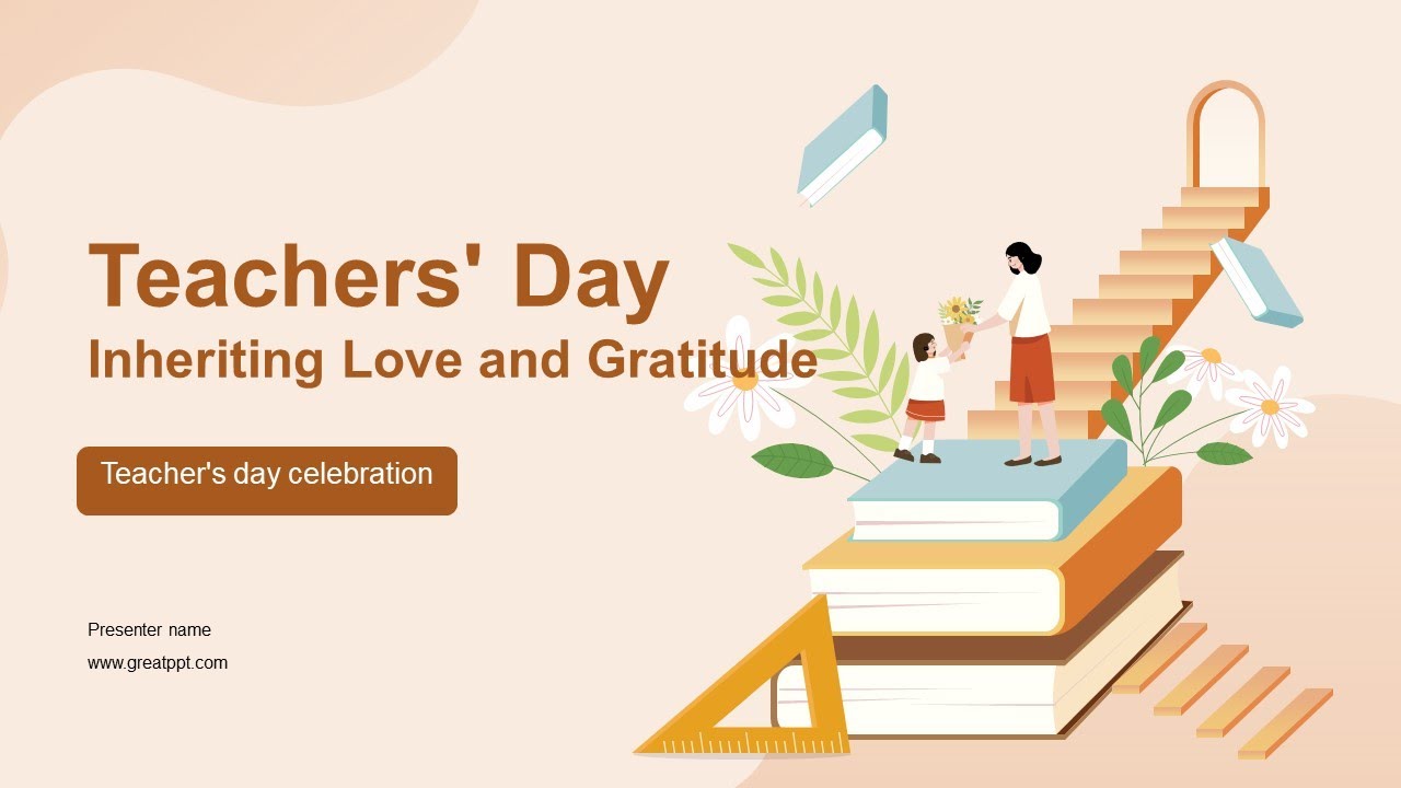 Teachers' Day Celebration PowerPoint Template & Slides Theme - YouTube